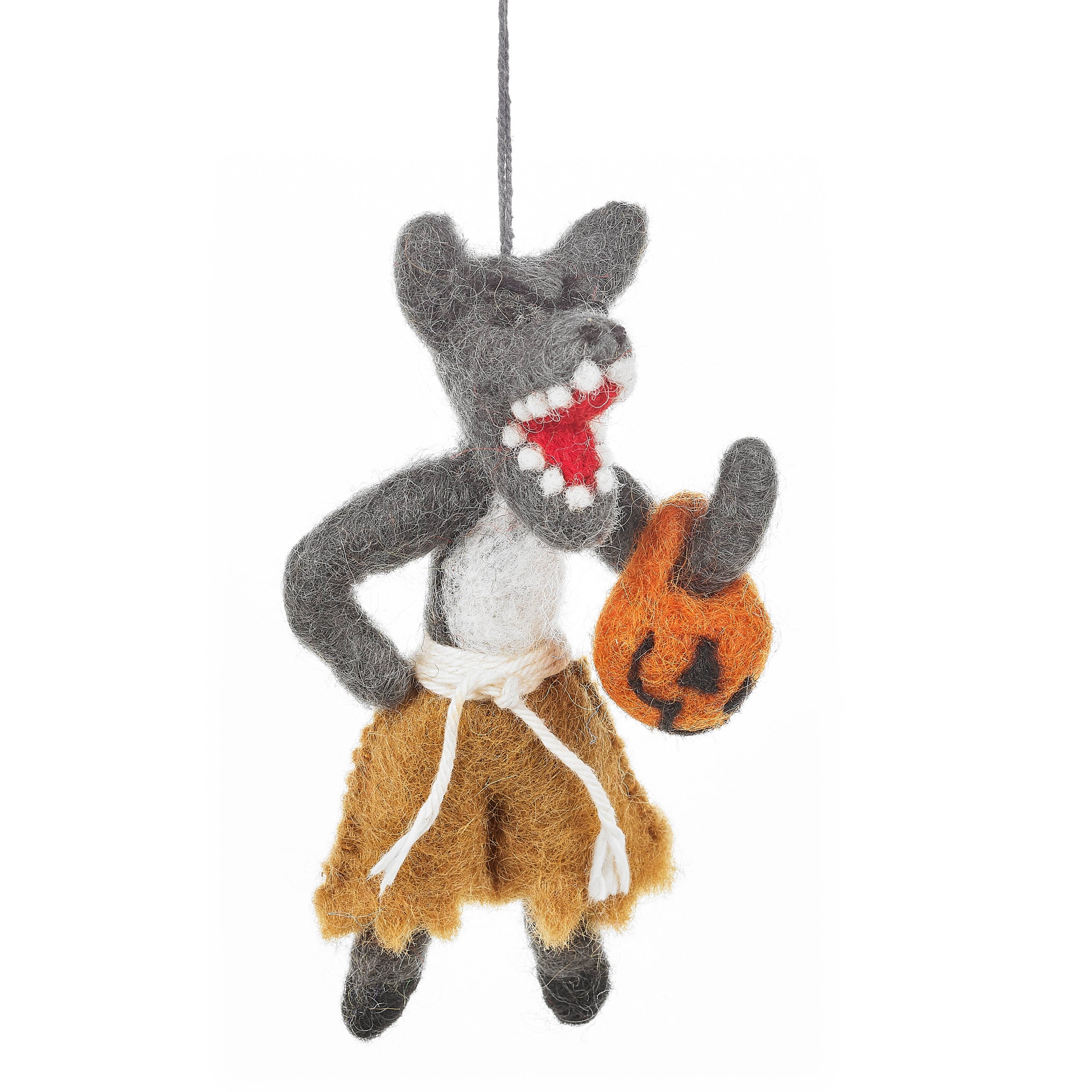Handmade Felt Halloween Werewolf Hanging Decoration | Wool Haus