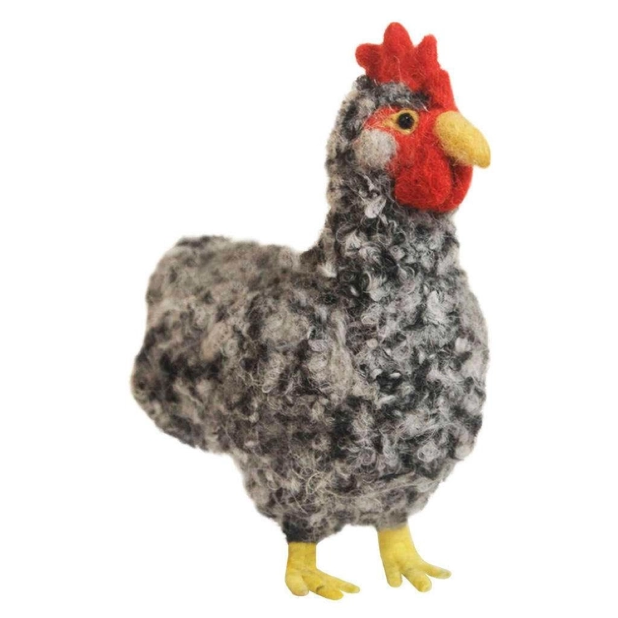 Felted Alpaca Spotted Chicken Ornament | Wool Haus